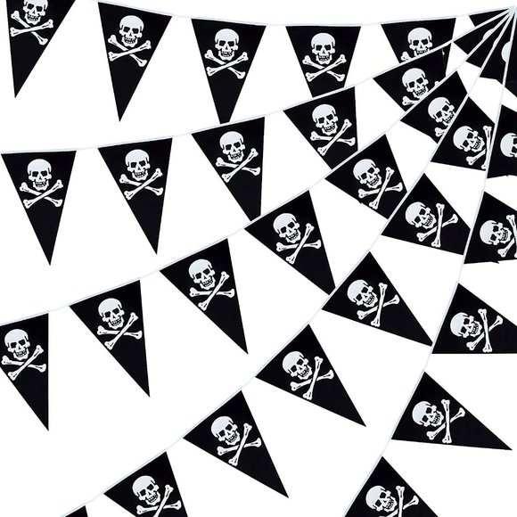 Party Supplies | 3 6 Pieces Pirate Banner Pennant Pirate Theme Party ...